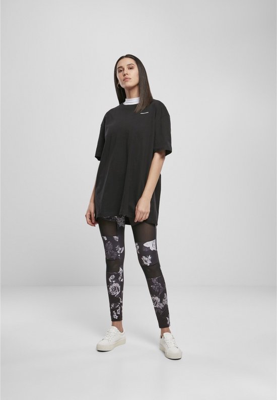 Urban Classics Damen Leggings Ladies Tech Mesh AOP Leggings Darkflower ...