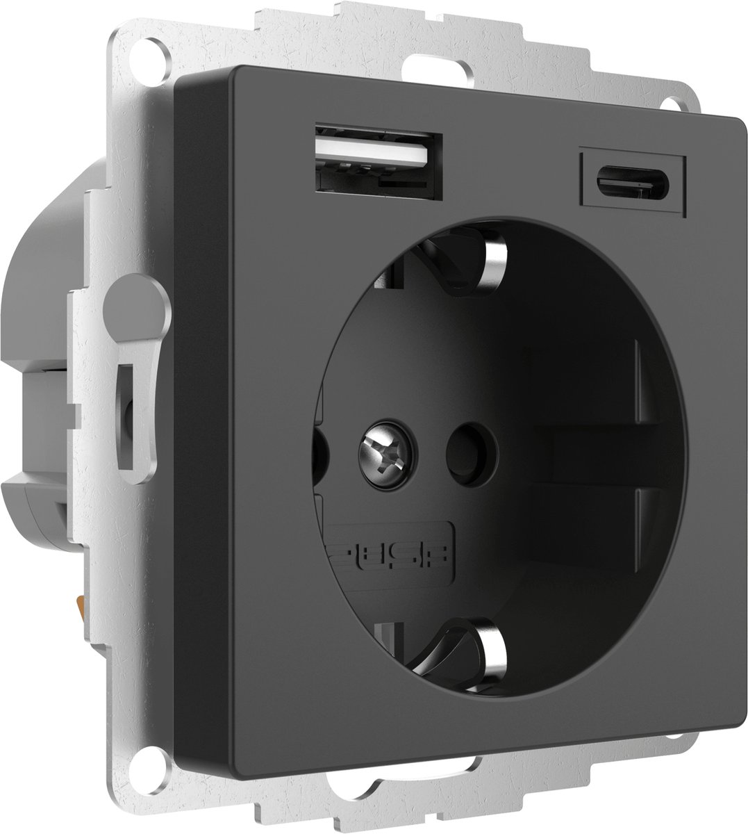 2USB inChargePRO USB AC stopcontact 15W 3A Antraciet | bol.com