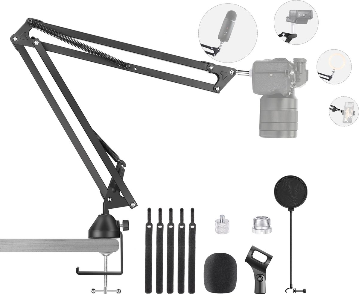 Polaza® Microfoon standaard - Verstelbaar - Standaard voor Microfoon ...