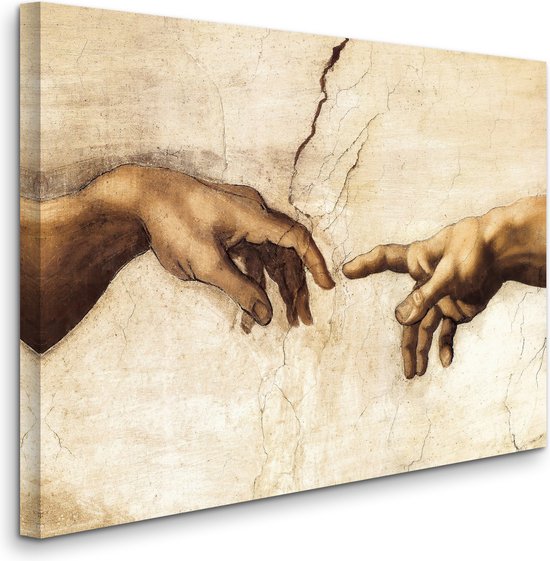Michelangelo Buonarroti - Hand of God The Creation of Adam Sistine ...
