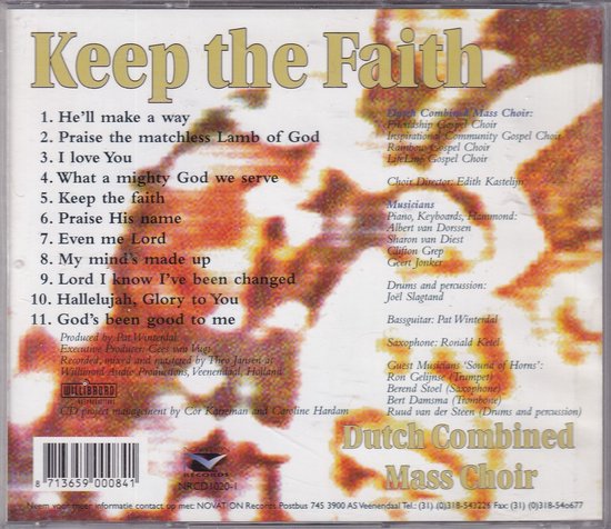 Keep The Faith, Dutch Combined Mass Choir | Muziek | bol