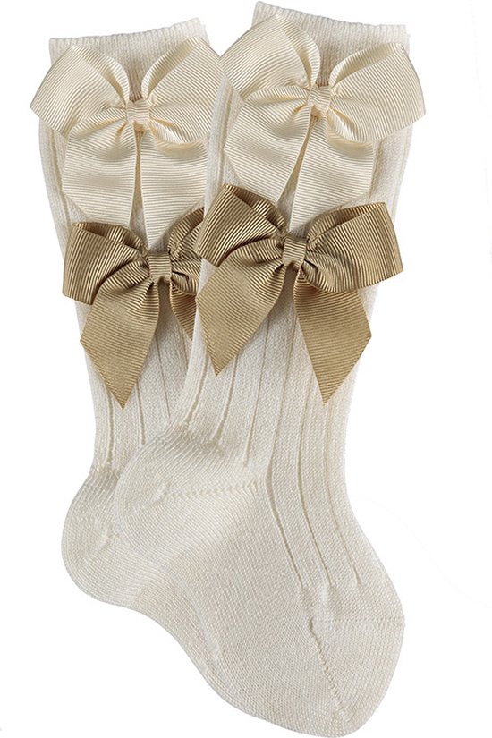 Cóndor Rib Kniekous met 2 Strikken | 1416/2 | Créme | 0-3 mnd | maat ...