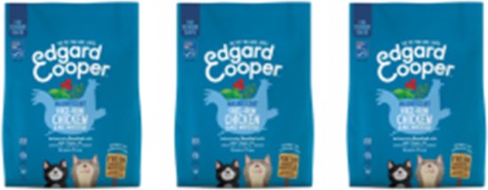 3x Edgard & Cooper Senior Kat - Kip & Witvis - Kattenvoeding - 300g ...