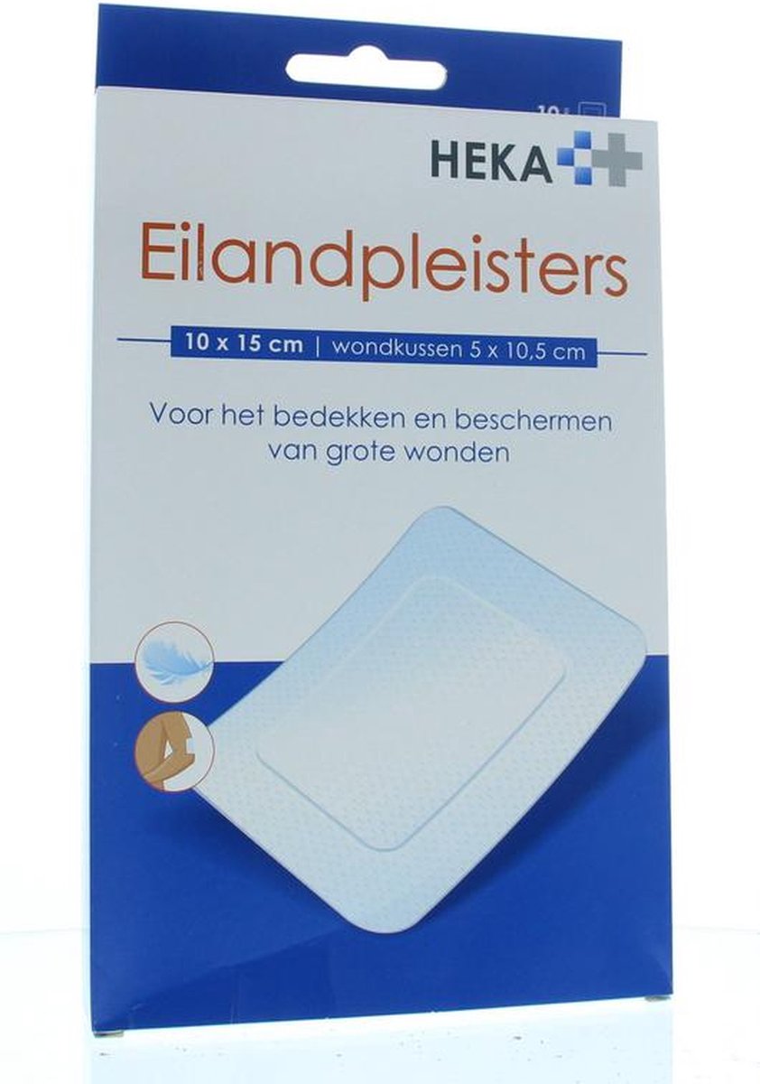 Hekaplast Eilandpleister 10 x 15 cm steriel 10st | bol