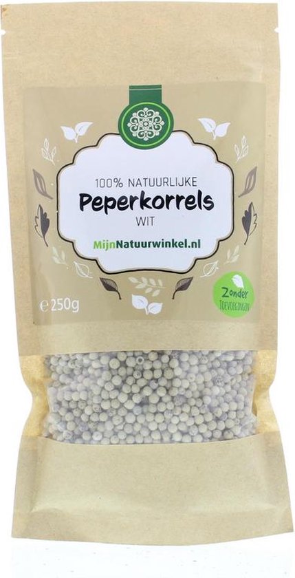 Mijnnatuurwinkel Peperkorrels wit 250g | bol