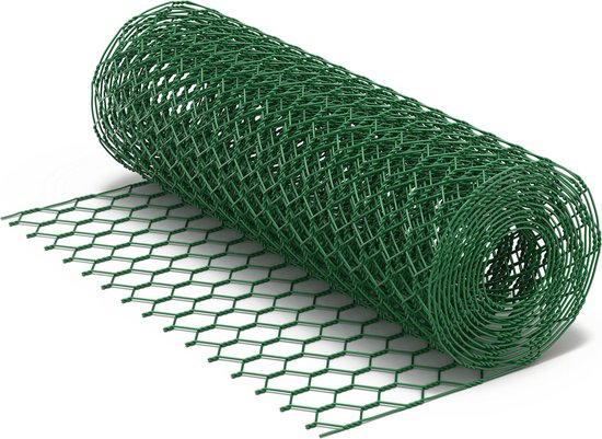 Wildanger groen gaas 25x25mm vierkanten 90cm x 25m, gegalvaniseerd en ...