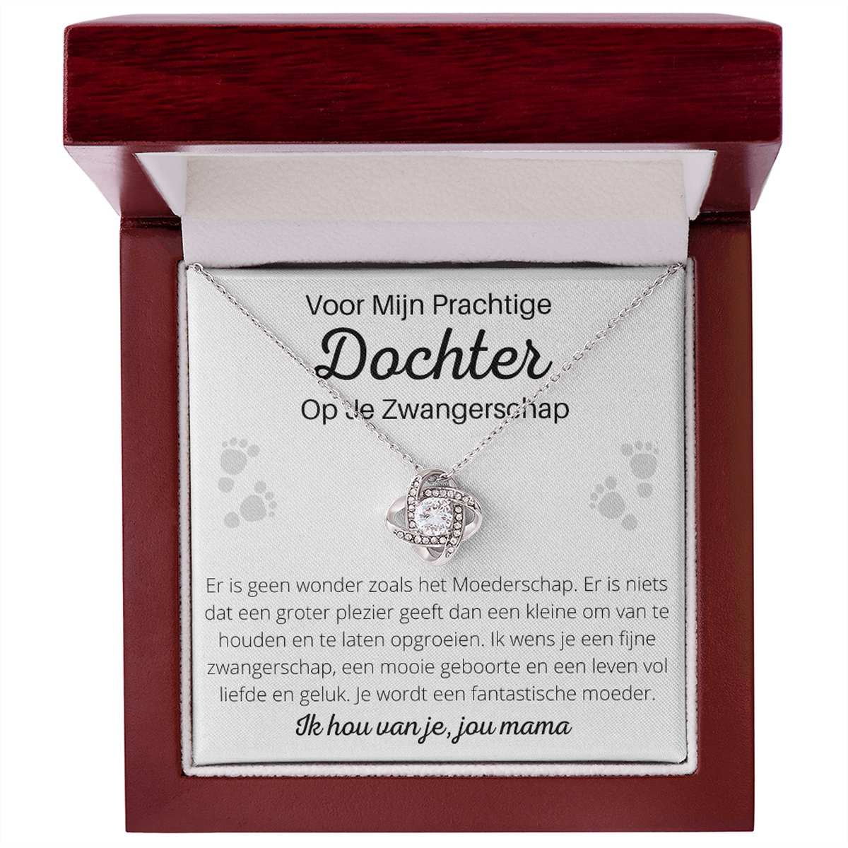 Zwangerschap Cadeau - Voor mijn Dochter - Luxe Mahogany Doos - Voor ...