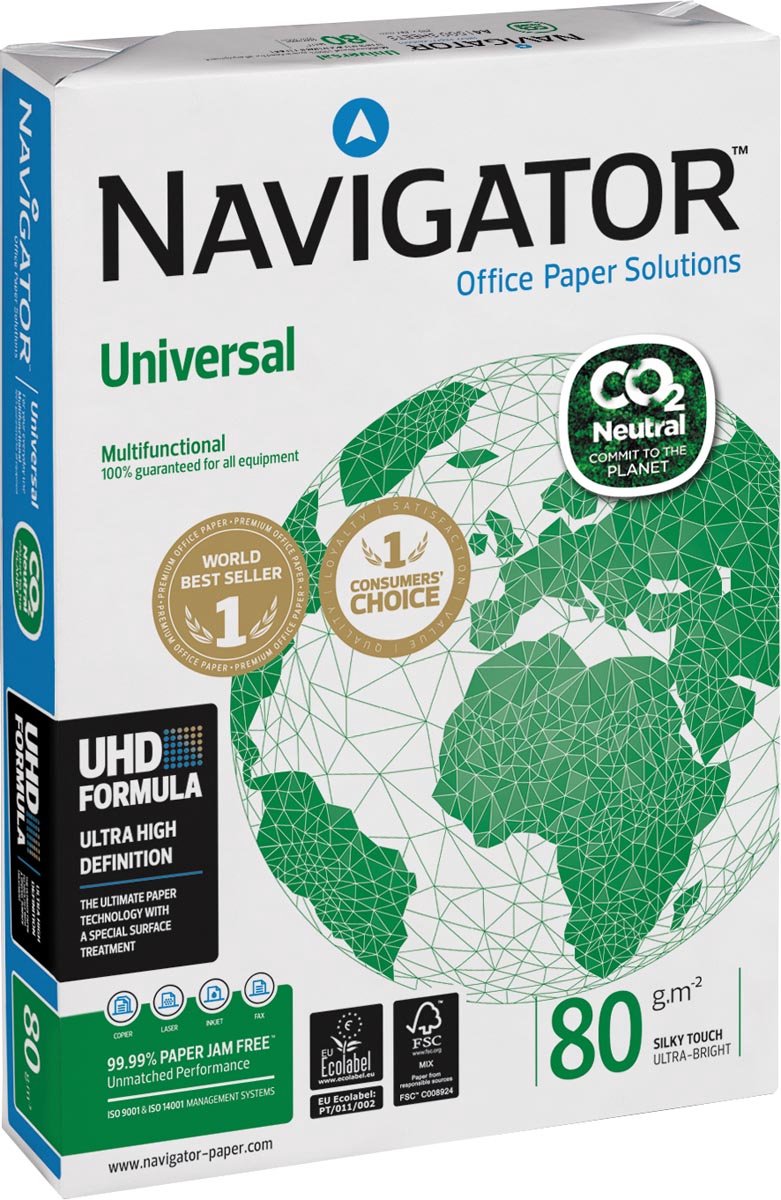 Navigator Universal Carbon Neutral Paper, pi A4, 80 g, paquet de 500 ...