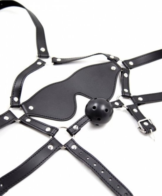 Power Escorts Oogmasker Met Ball Gag Bdsm Domineer Je Partner Af001010