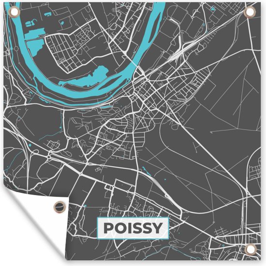 Tuinposters Plattegrond - Stadskaart - Kaart - Poissy - Frankrijk ...