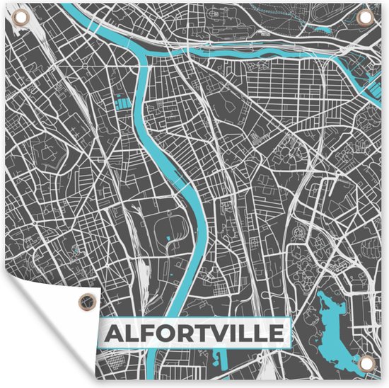 Tuinposters Alfortville - Frankrijk - Kaart - Plattegrond - Stadskaart ...