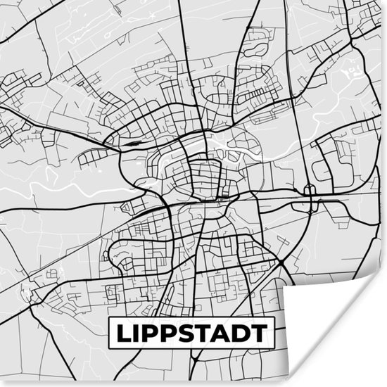 Poster Kaart - Lippstadt - Duitsland - Plattegrond - Stadskaart - 30x30 ...