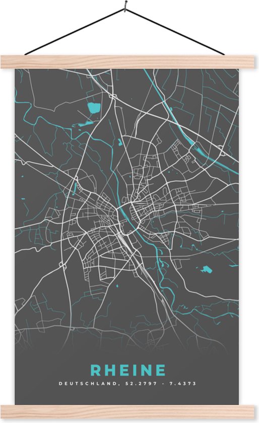 Schoolplaat - Blauw – Duitsland – Plattegrond – Stadskaart – Kaart ...