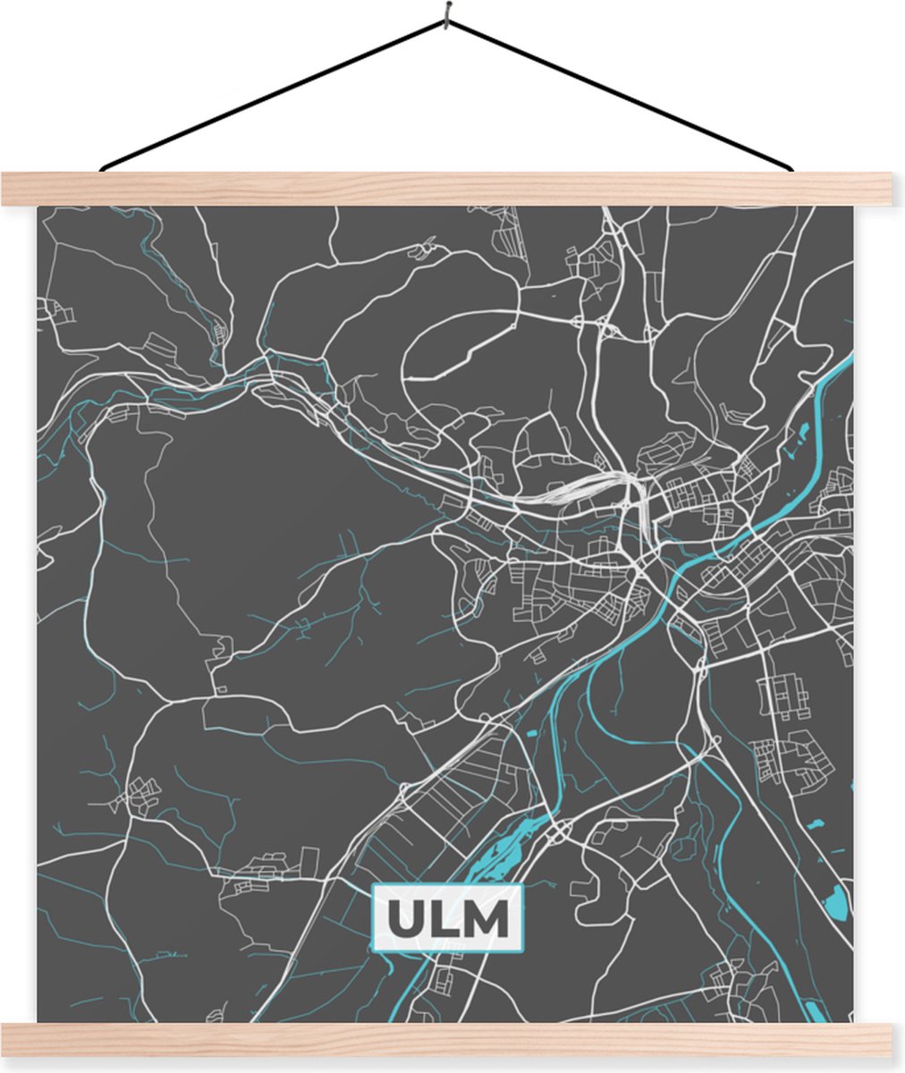 Schoolplaat - Stadskaart – Plattegrond – Duitsland – Blauw – Ulm ...