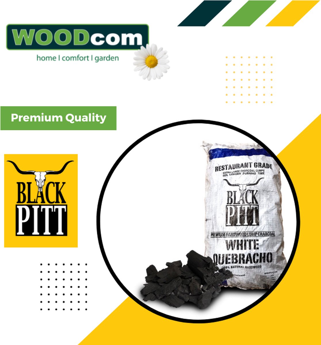 Zak houtskool White Quebracho - 15kg | bol.com