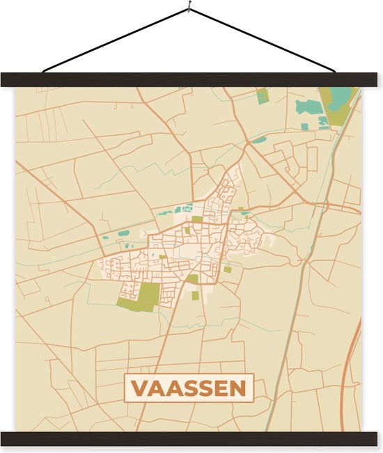 Posterhanger incl. Poster - Schoolplaat - Plattegrond - Vaassen - Kaart ...