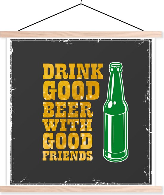 Posterhanger incl. Poster - Schoolplaat - Mancave - Bier - Fles ...