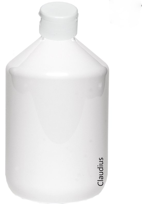 Lege Apothekersflessen Plastic 500 ml - PET Naturel 28 met witte klep ...