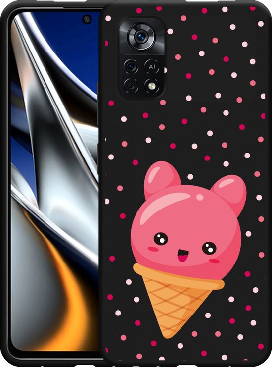 Xiaomi Poco X4 Pro Hoesje Zwart Ice cone - Designed by Cazy | bol