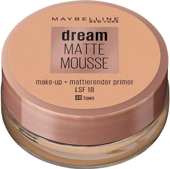Maybelline Dream Matte Mousse 18 ml Pot Crème 40 Fawn | bol