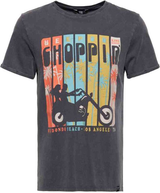 King Kerosin Heren Tshirt -3XL- Keep on Choppin' Grijs | bol