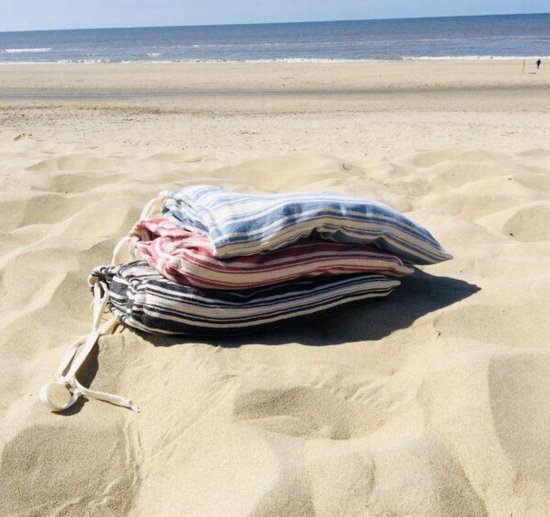 hiPPs Loungie STRIPE AIRBLUE, luxe hamamdoek voor ligbed | met OMSLAG ...