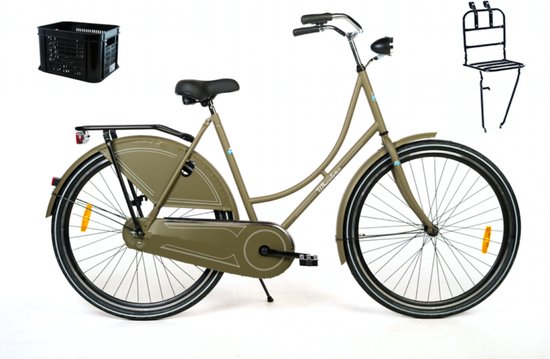 WHEELERZ OMAFIETS - 28INCH - 57CM - GROEN - MET REK EN KRAT | bol.com