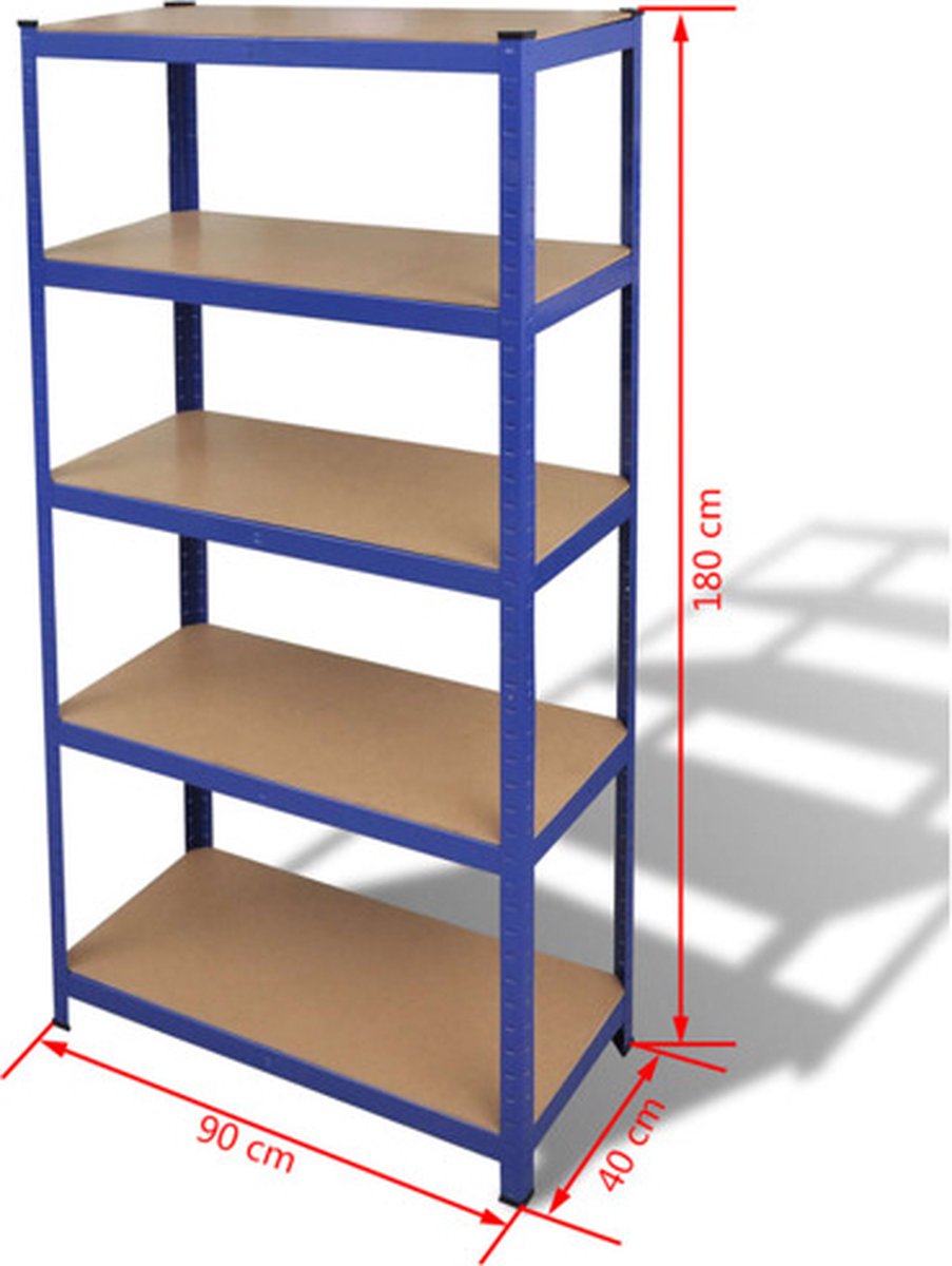 vidaXL Opbergrekken 2 st blauw | bol.com