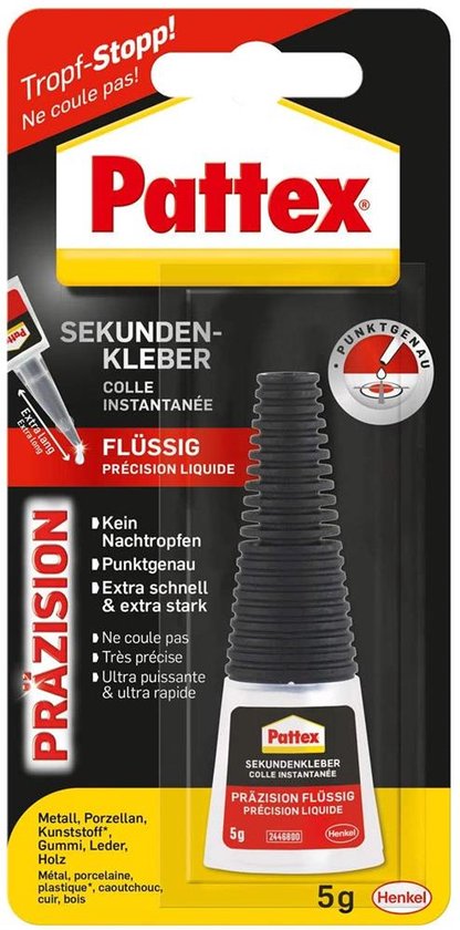 Pattex - secondelijm precisie - precision liquid - 5g - bliksemsnel en ...