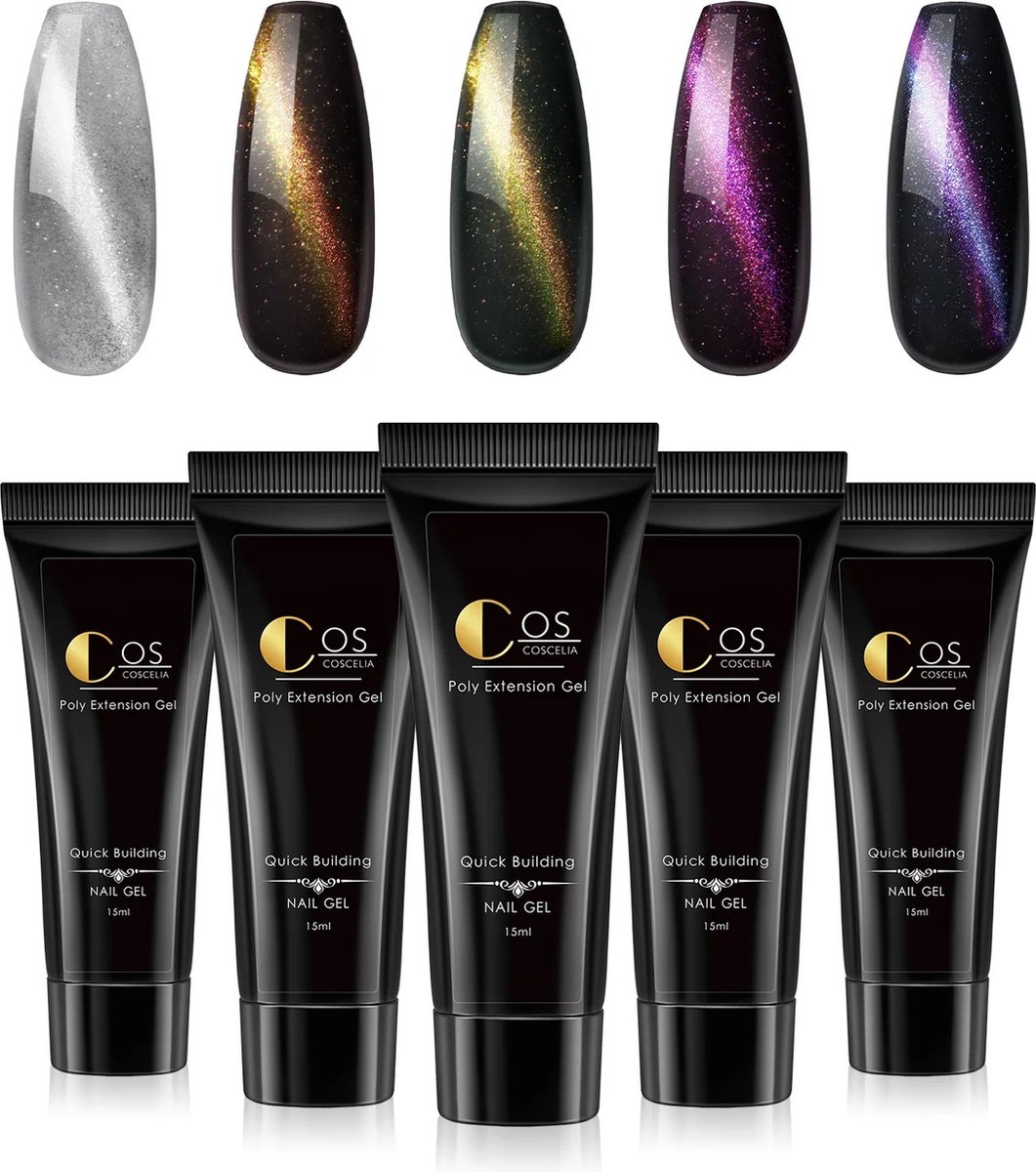 Polygel- 5+1 KLEUREN SET- polygel kit- polygel nagels- polygel kleuren ...