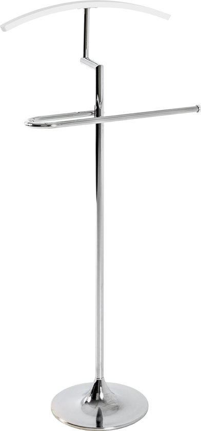 HakuShop Dressboy - Wit/Chroom - Houten colberthanger en een ...