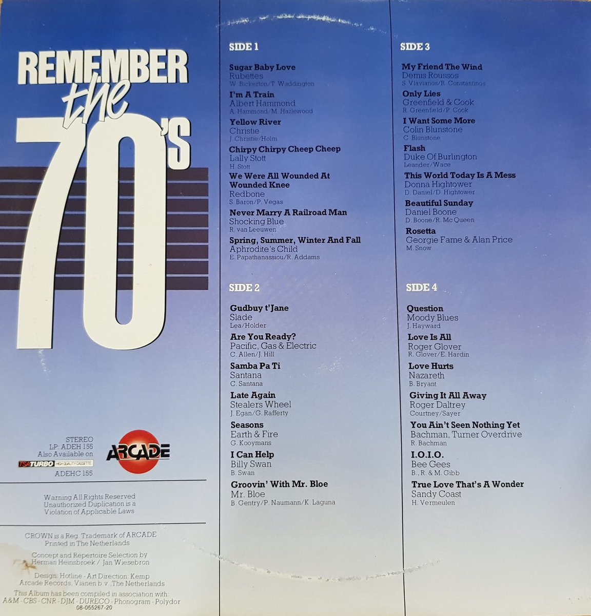 REMEMBER THE 70's VOLUME 1, various artists | LP (album) | Muziek | bol.com