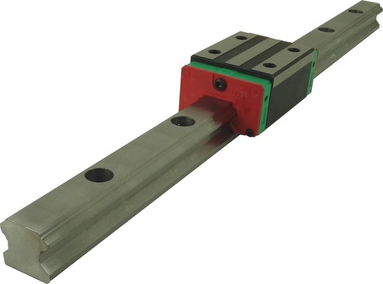 Complete lineaire geleiding 30 mm met blokwagen. Lengte rail 1900 mm | bol