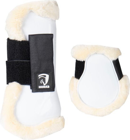 PVC BEENBESCHERMERS MET BONT SET VAN 4 | bol