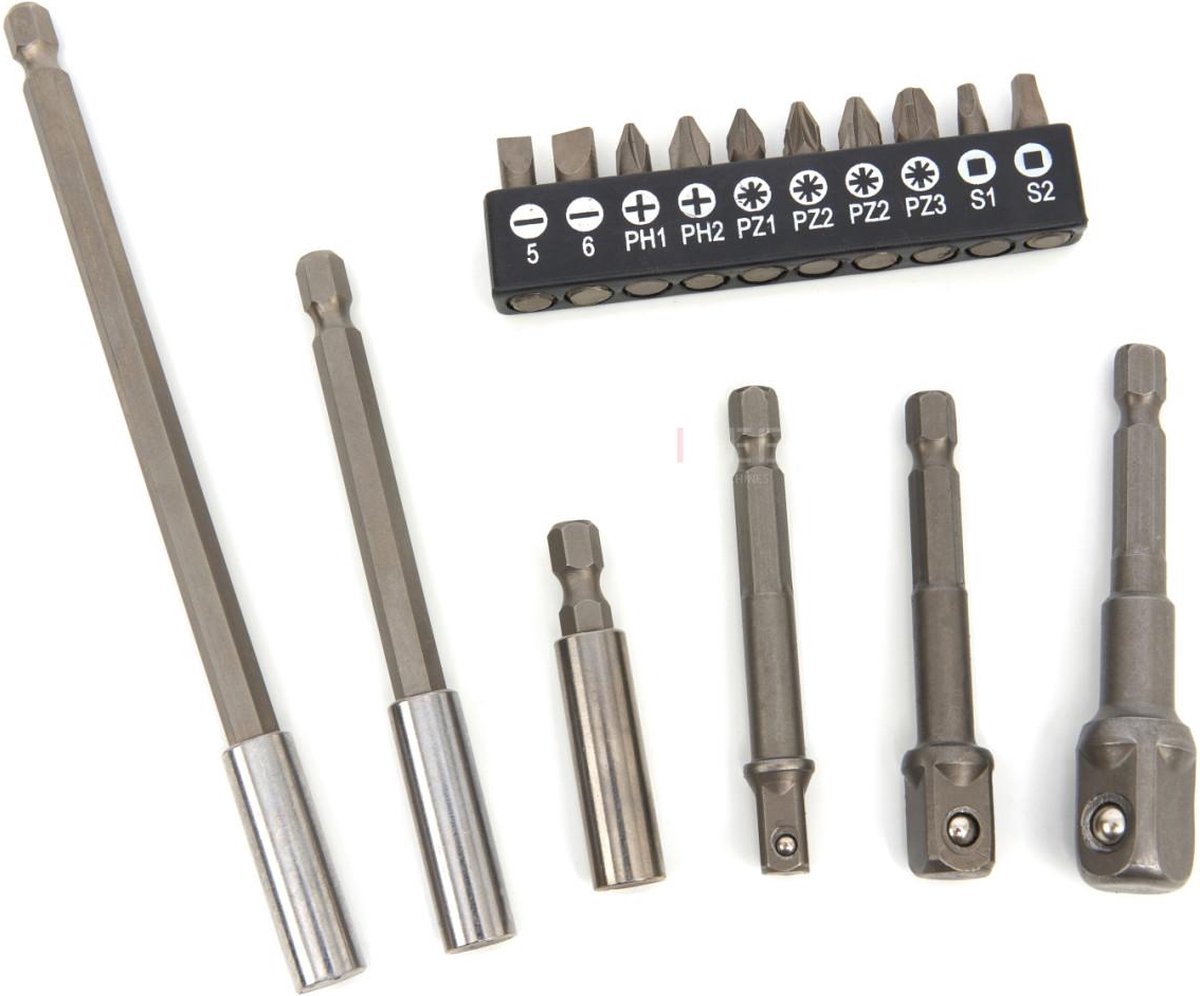 HBM 16 Delige Hex Verlengstukken, Adapter en Bitset | bol.com