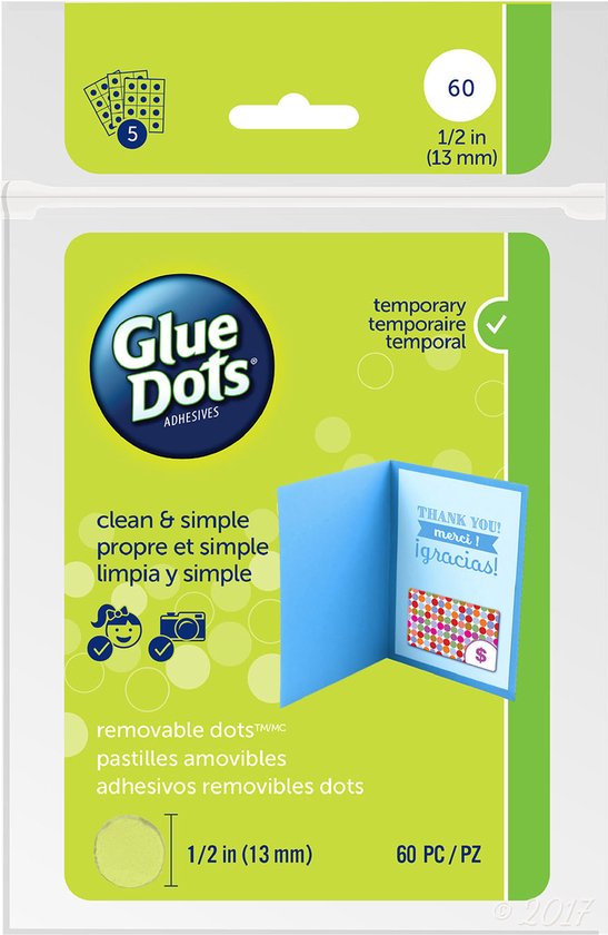 Glue Dots Dots Sheets - Removable - 13mm | bol.com