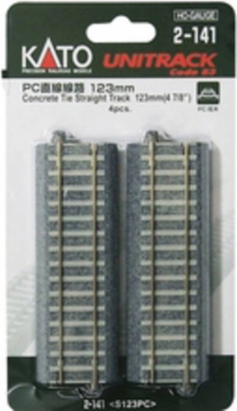 H0 Kato Unitrack 2-141 Rechte rails 123 mm 4 stuk(s) | bol.com
