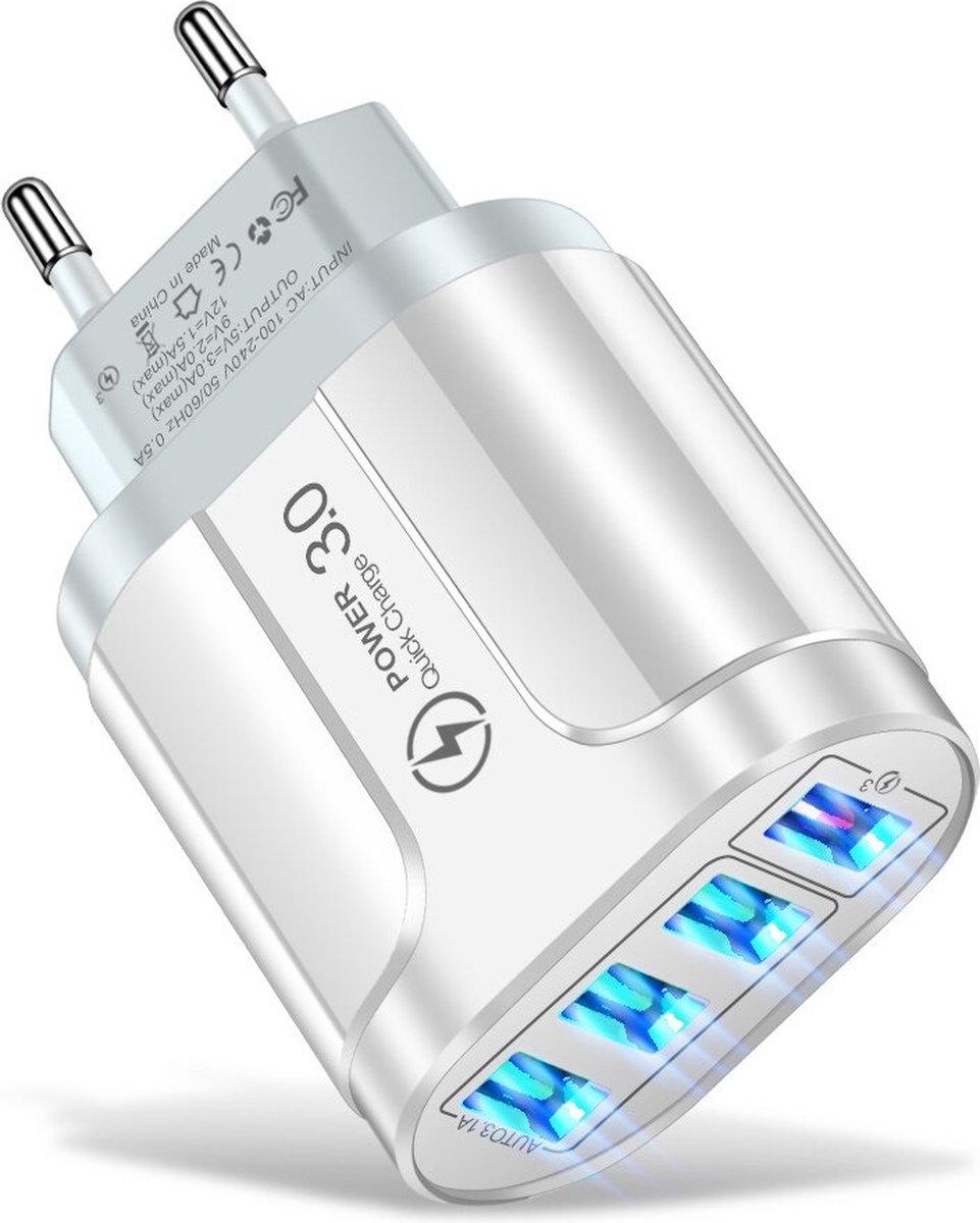 Usb Oplader - Usb Stekker - Snel Lader - 3.0 3A Usb Lader - Telefoon ...