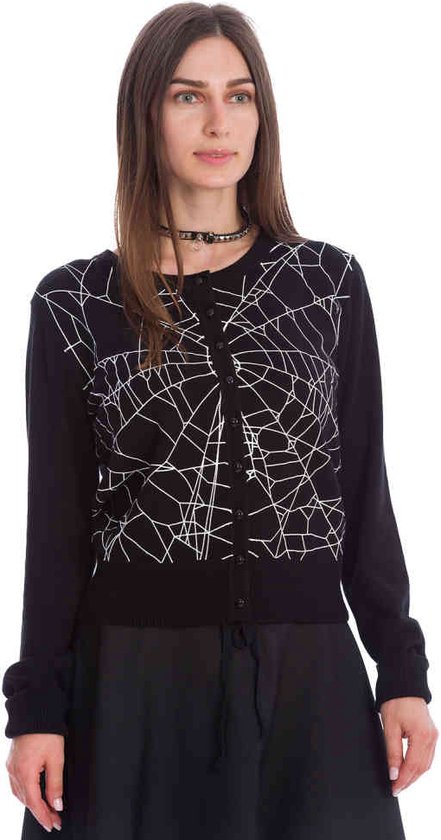 Banned - CREEPY SPIDER Cardigan - XL - Zwart | bol