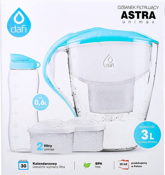 Dafi Waterfilter Astra 3L incl. 2 Unimax Filterpatronen + Sport ...
