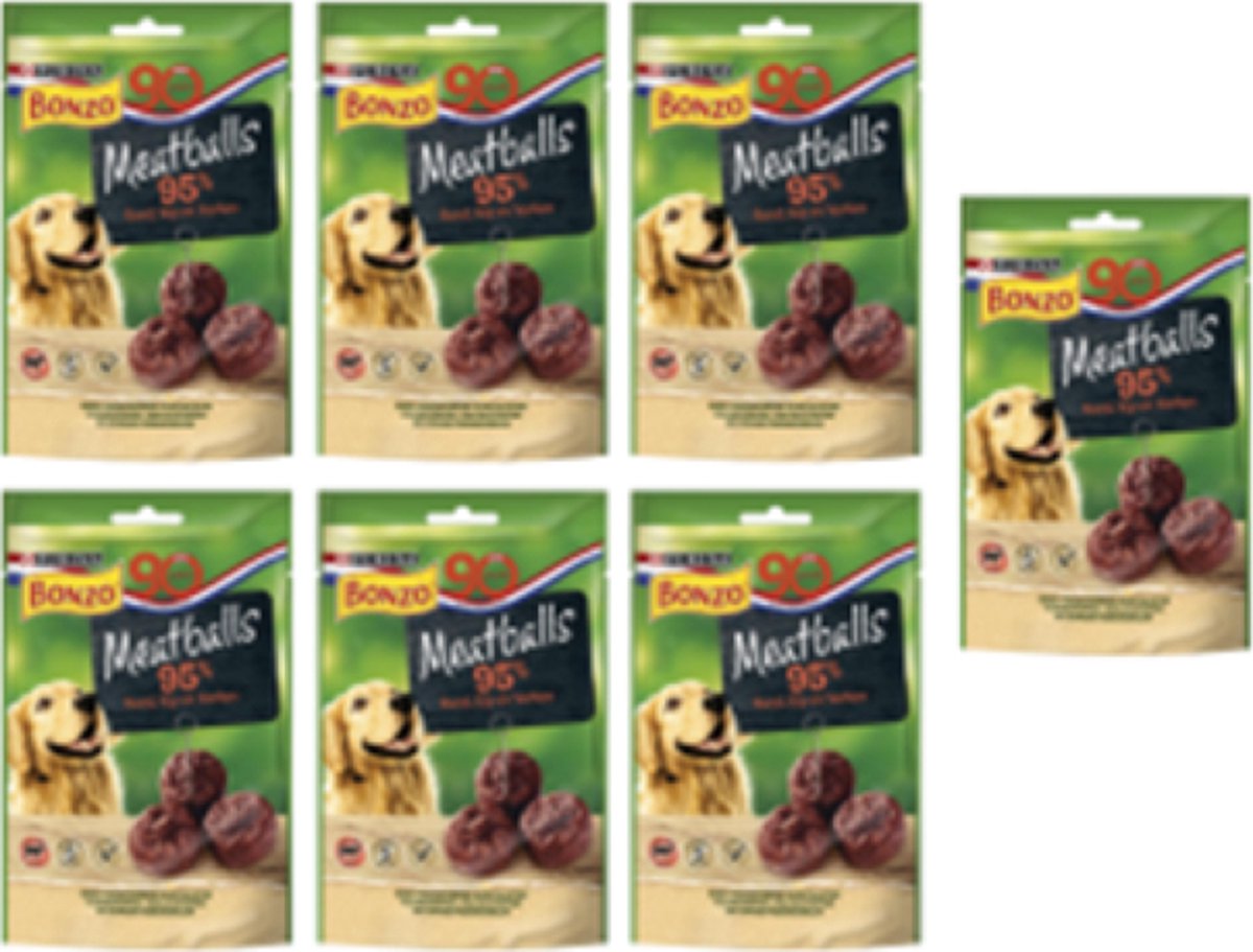 7x Bonzo (Friskies) Meatballs - Hondensnack - 70g | bol
