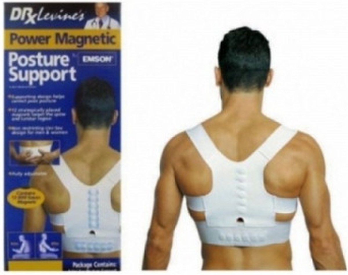 Rug corrector band - Wit - Extra steun voor de rug - Universeel - Brace ...