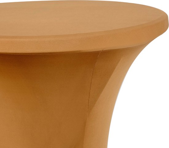 Statafelrok lichtbruin 80 cm - per 12 - partytafel - Alora tafelrok voor statafel -... | bol.com