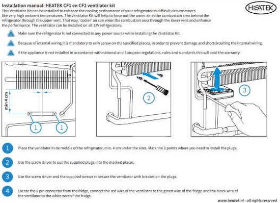 HEATEK CF2 koelkast ventilator kit | bol.com