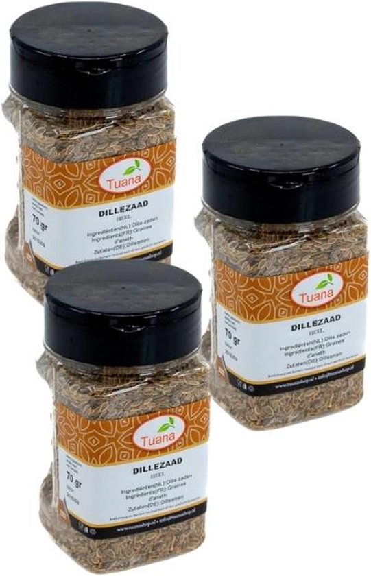 TUANA KRUIDEN DILLE ZAAD HEEL - KP0063 - 70 gram x 3 - KRUIDEN ...