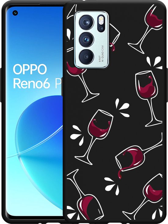 Hoesje geschikt voor Oppo Reno6 Pro 5G Zwart Wine not? | bol