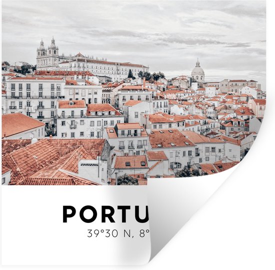 Muurstickers - Sticker Folie - Portugal - Lissabon - Huizen - 100x100 ...