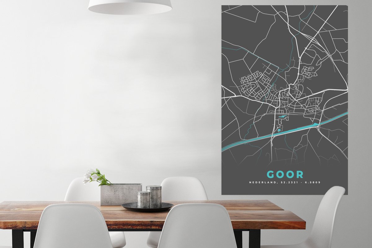 Poster Goor - Stadskaart - Kaart - Plattegrond - 80x120 cm | bol.com