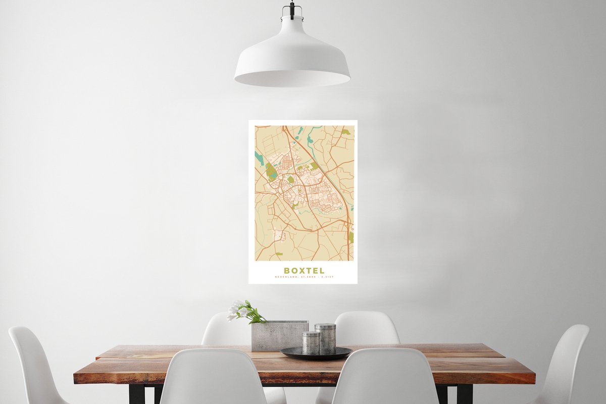 Poster Boxtel - Plattegrond - Kaart - Stadskaart - 60x90 cm | bol.com