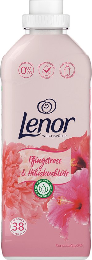 Lenor Wasverzachter Pioenroos & Hibiscusbloesem 0,95L, 38 Wl | bol.com